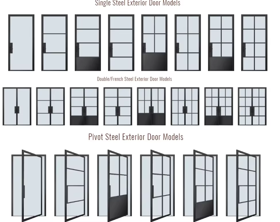French Style Steel Doors for Elegant Entrances and Modern Interiors